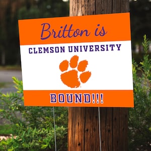 Custom College Bound Yard Sign, Personalized College Sign, College ...