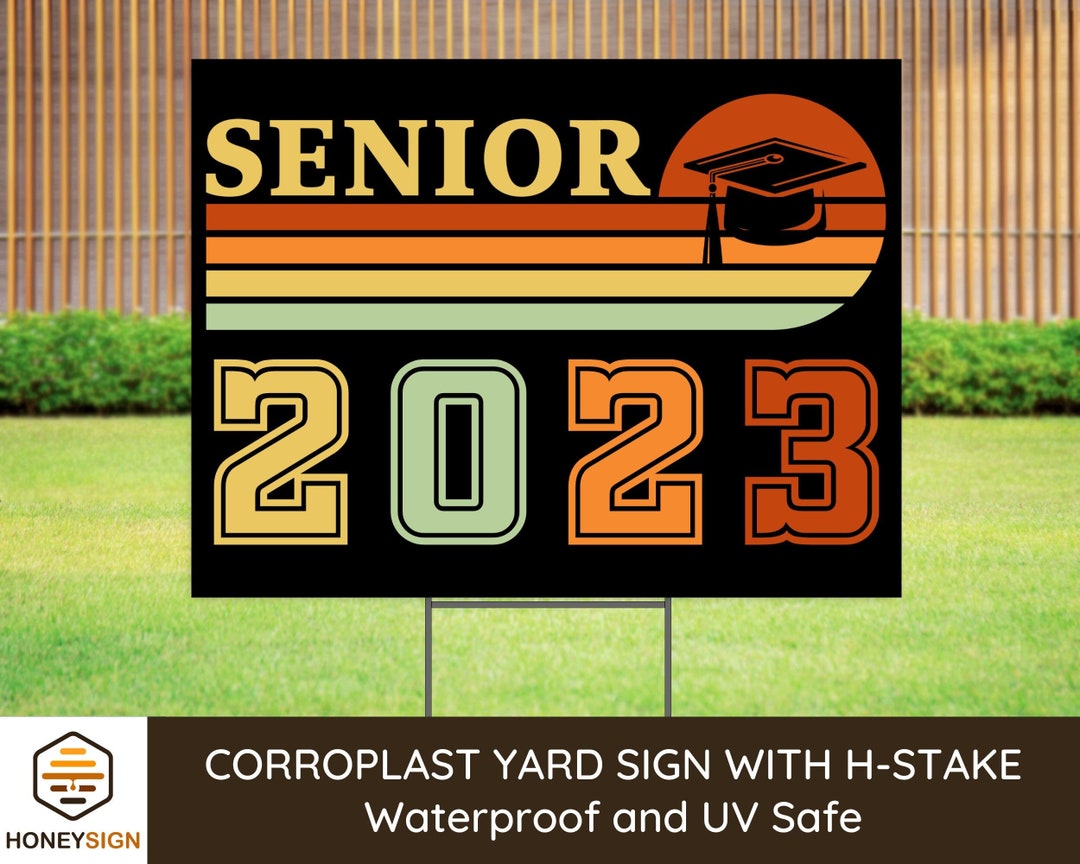 Senior 2025 Graduation Yard Sign College Graduation Gift for Him High ...