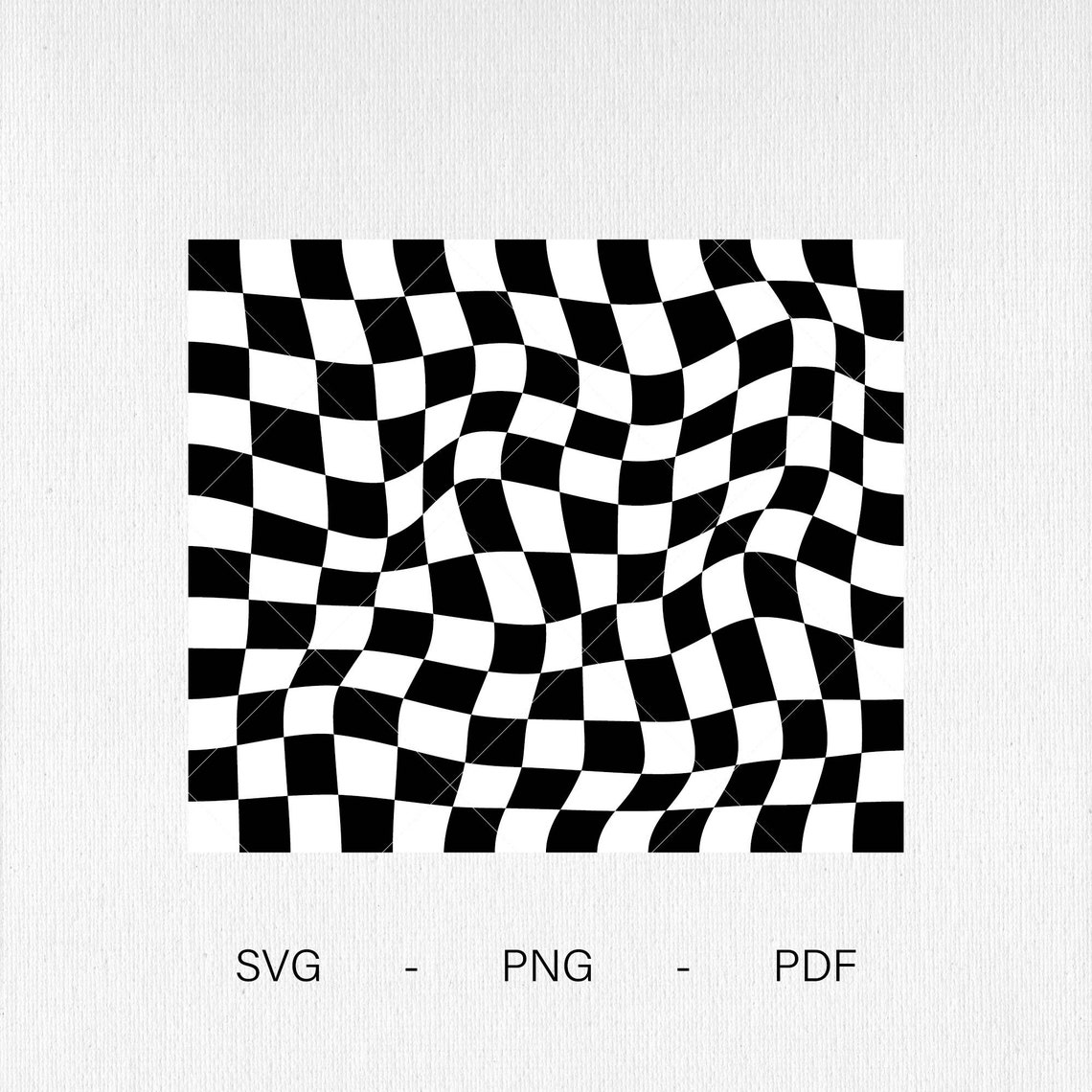Wavy Checkered Pattern Distorted Background Svg Cut File - Etsy