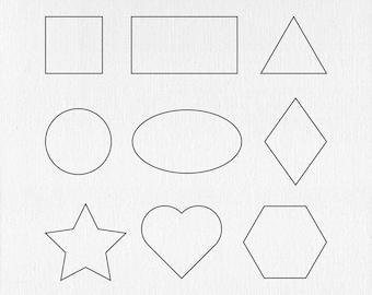 Basic Shapes Svg | Etsy