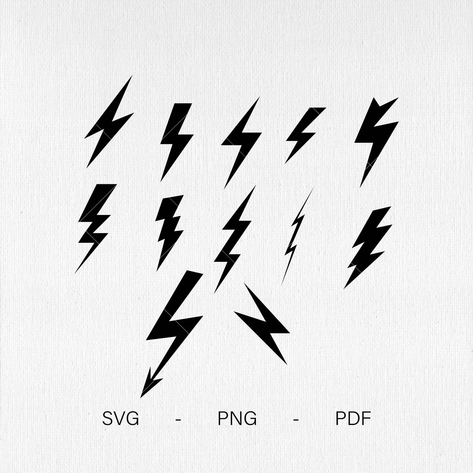 Lightning Svg, Lightning Bolt Svg, Png, Pdf - Etsy