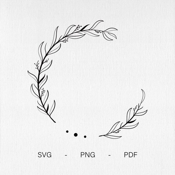 Wreath Monogram - Etsy