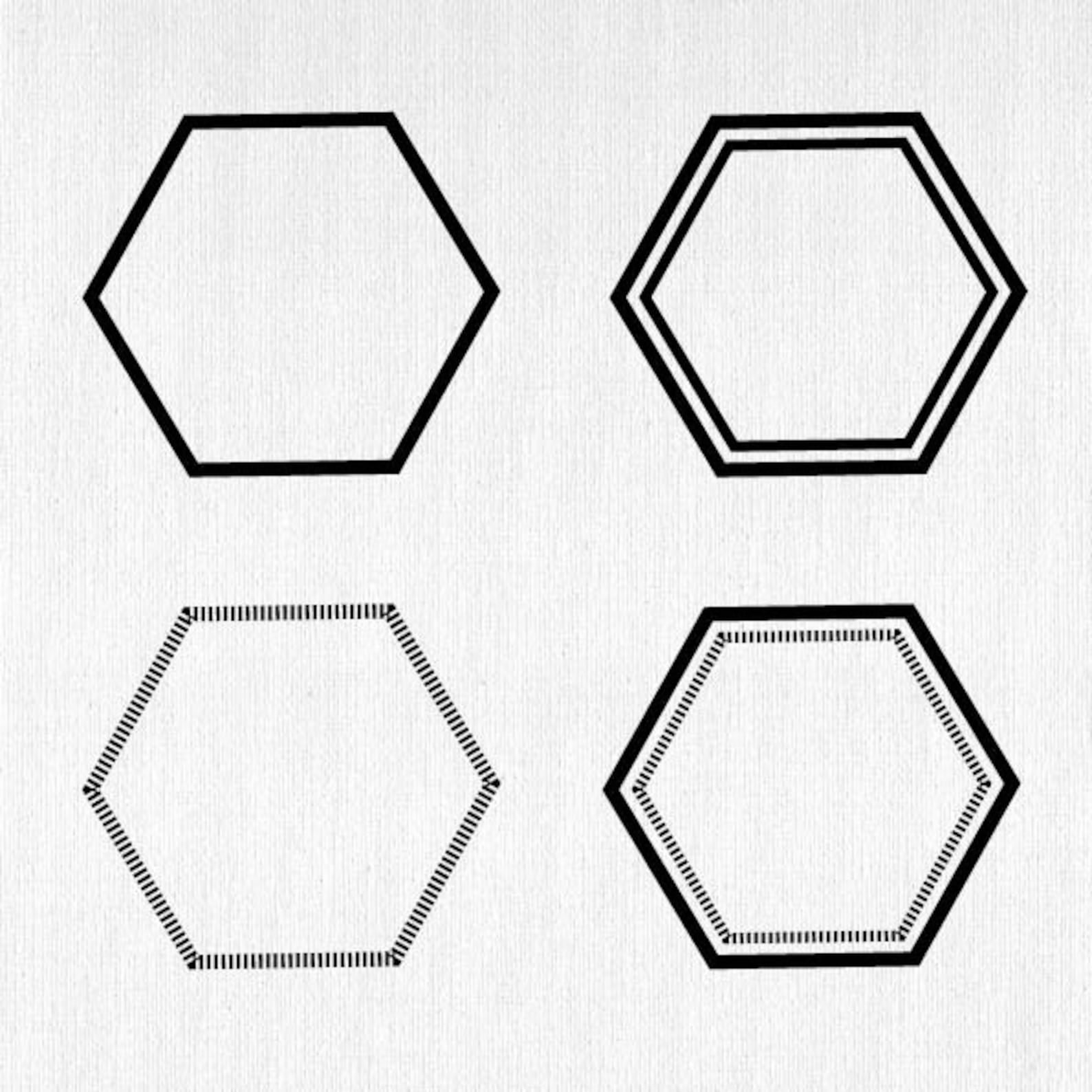Hexagon Frame Svg Border Svg Geometric Svg Png - Etsy