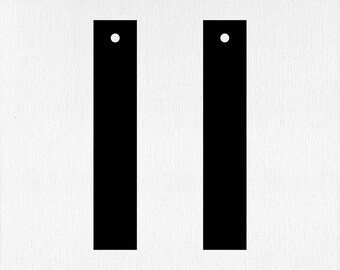 Rectangle Earring Svg - Etsy