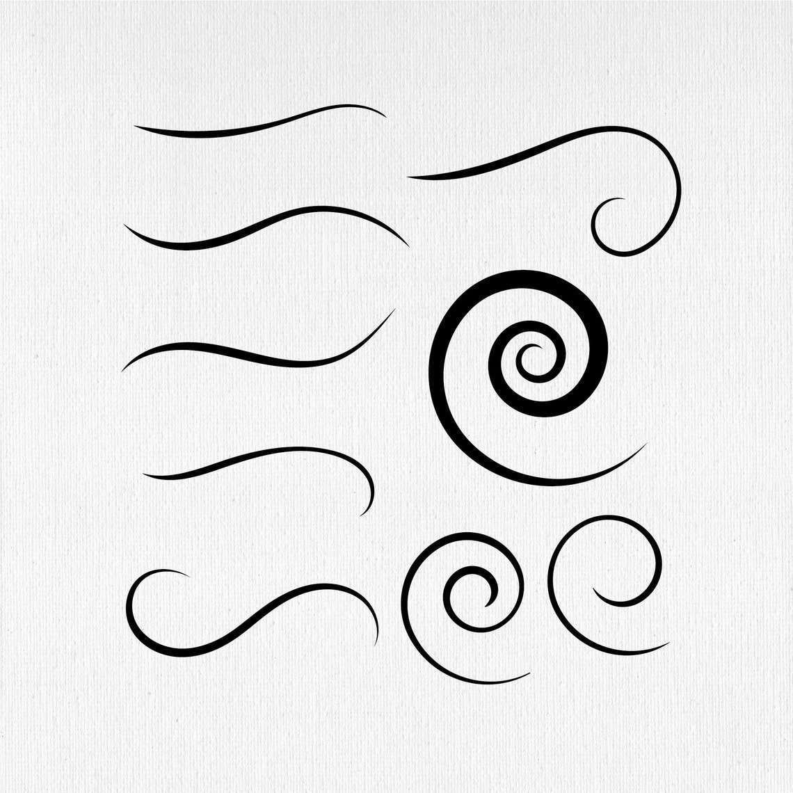 Swirl Line Svg, Scroll Svg, Divider Svg,flourish Svg,png,pdf - Etsy