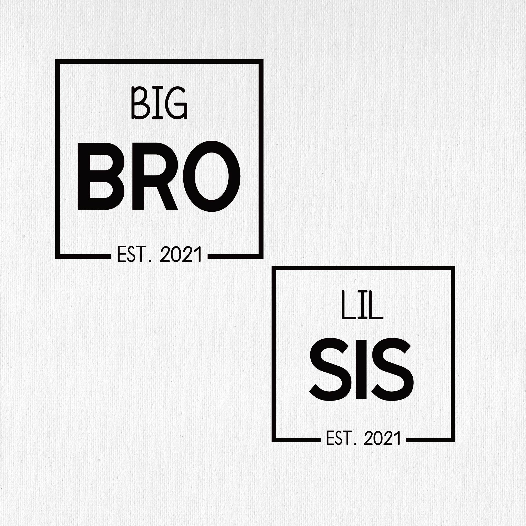 Big Bro and LiL Sis Svg Brother Svg Sister Svg Family Svg | Etsy