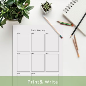 Travel Itinerary Planner, Printable & Fillable , A4 and US Letter Sizes ...