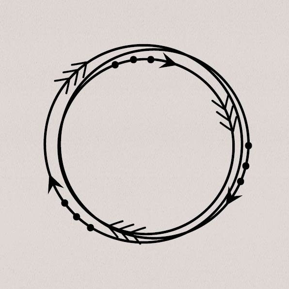 Arrow Circle SVG Border SVG Frame SVG Cut File - Etsy Ireland