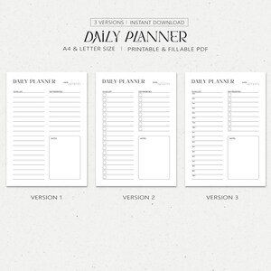 Editable Undated Daily Planner 2024, Daily Schedule Template, Printable ...