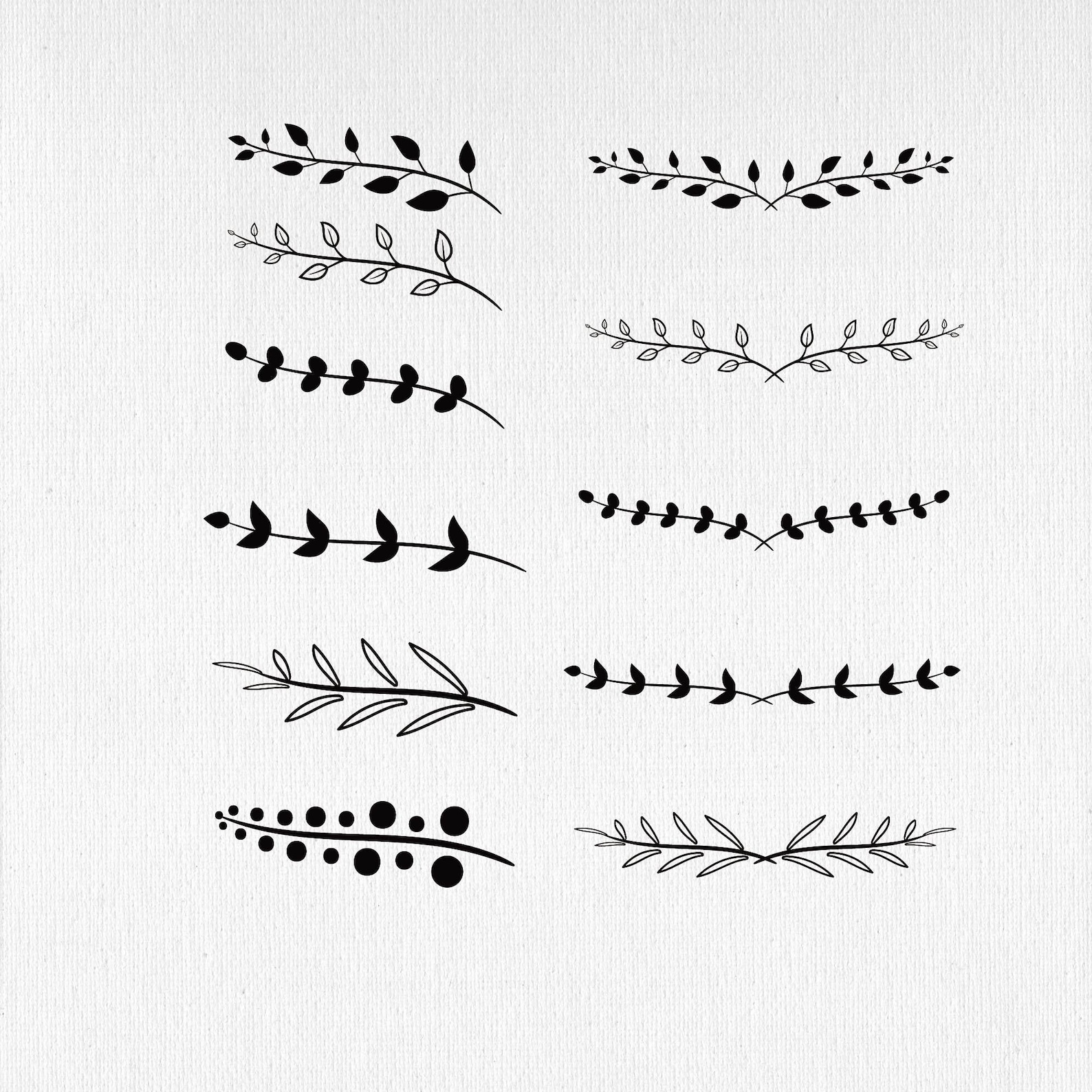 Leaf Divider Svg Bundle,text Divider Svg, Decorative Border Svg, Vine ...