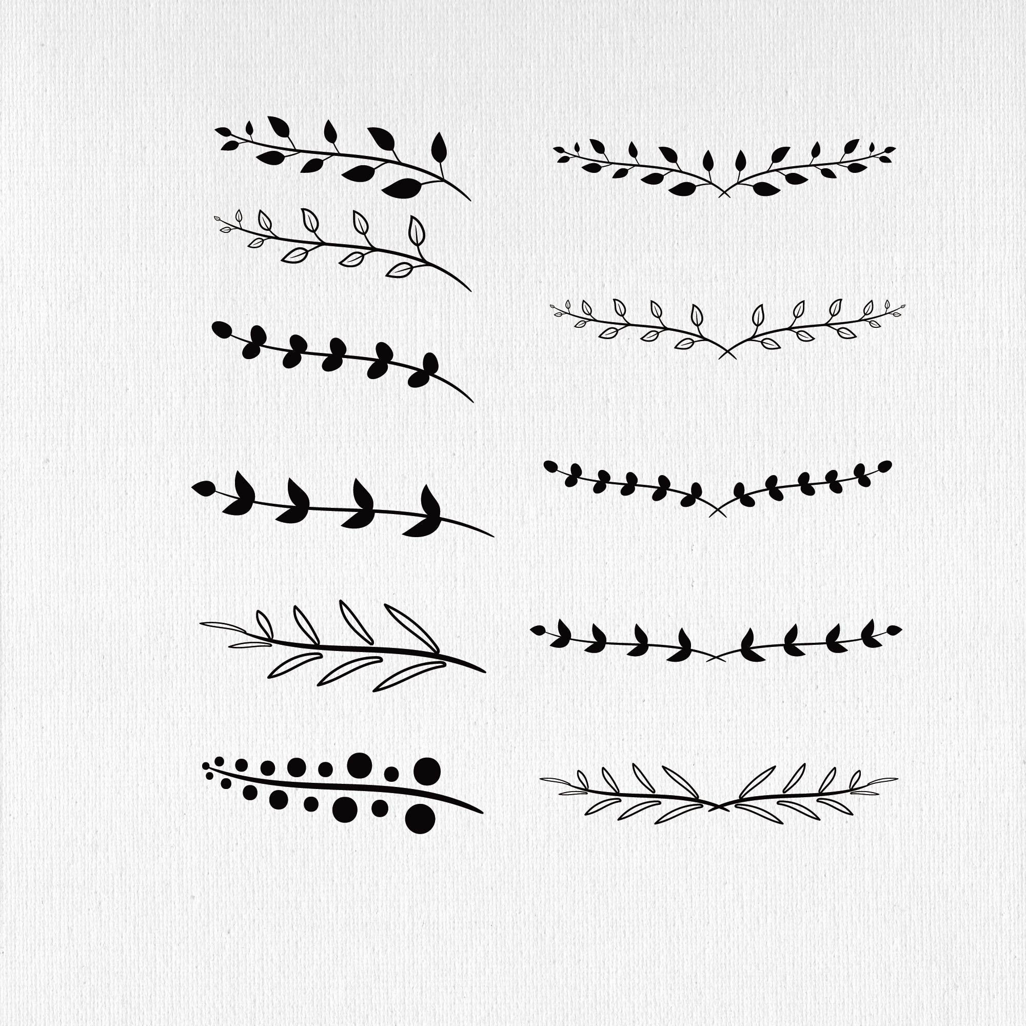 Leaf Divider Svg Bundletext Divider Svg Decorative Border - Etsy Ireland