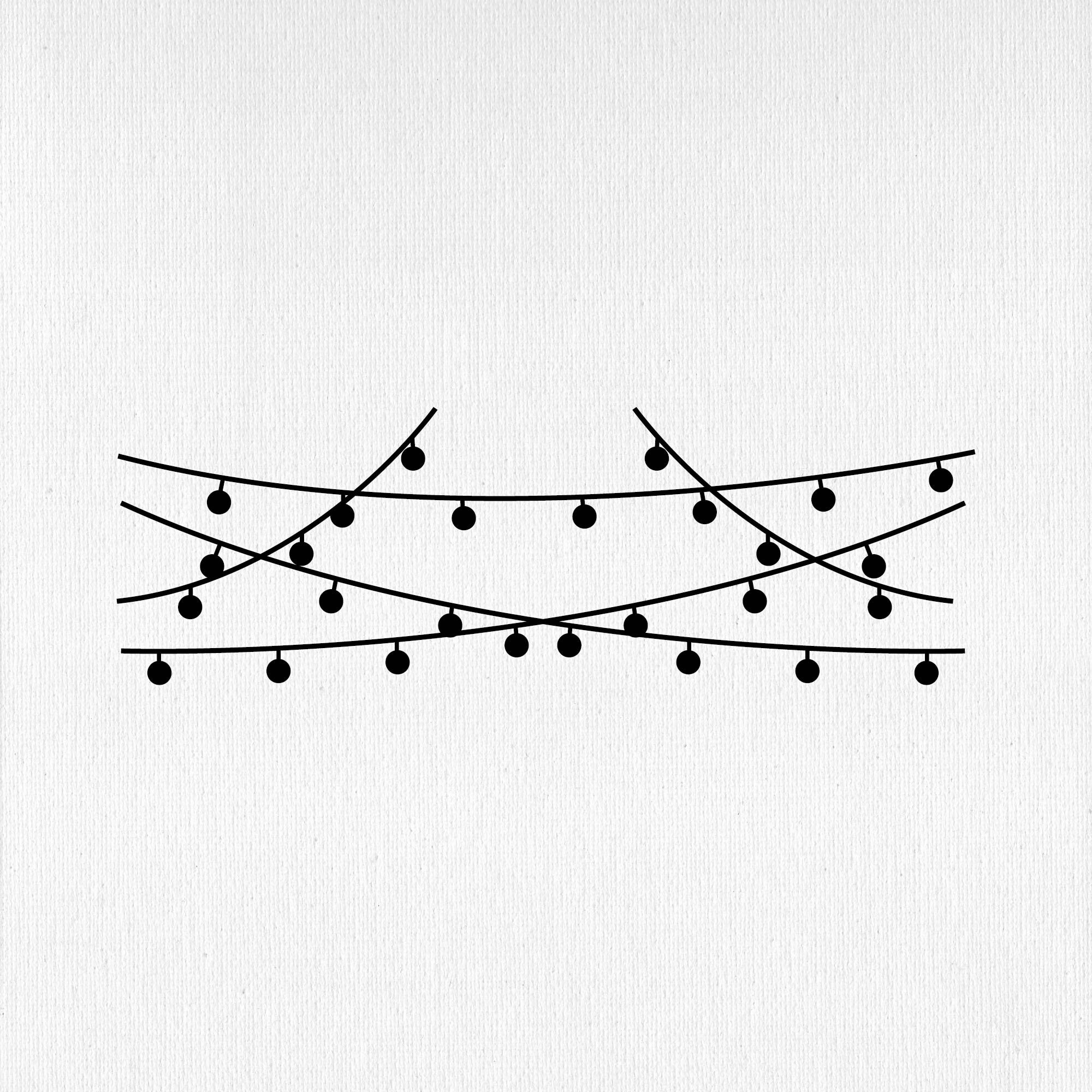 Christmas Lights Svg String Lights Garland Banner Lights - Etsy