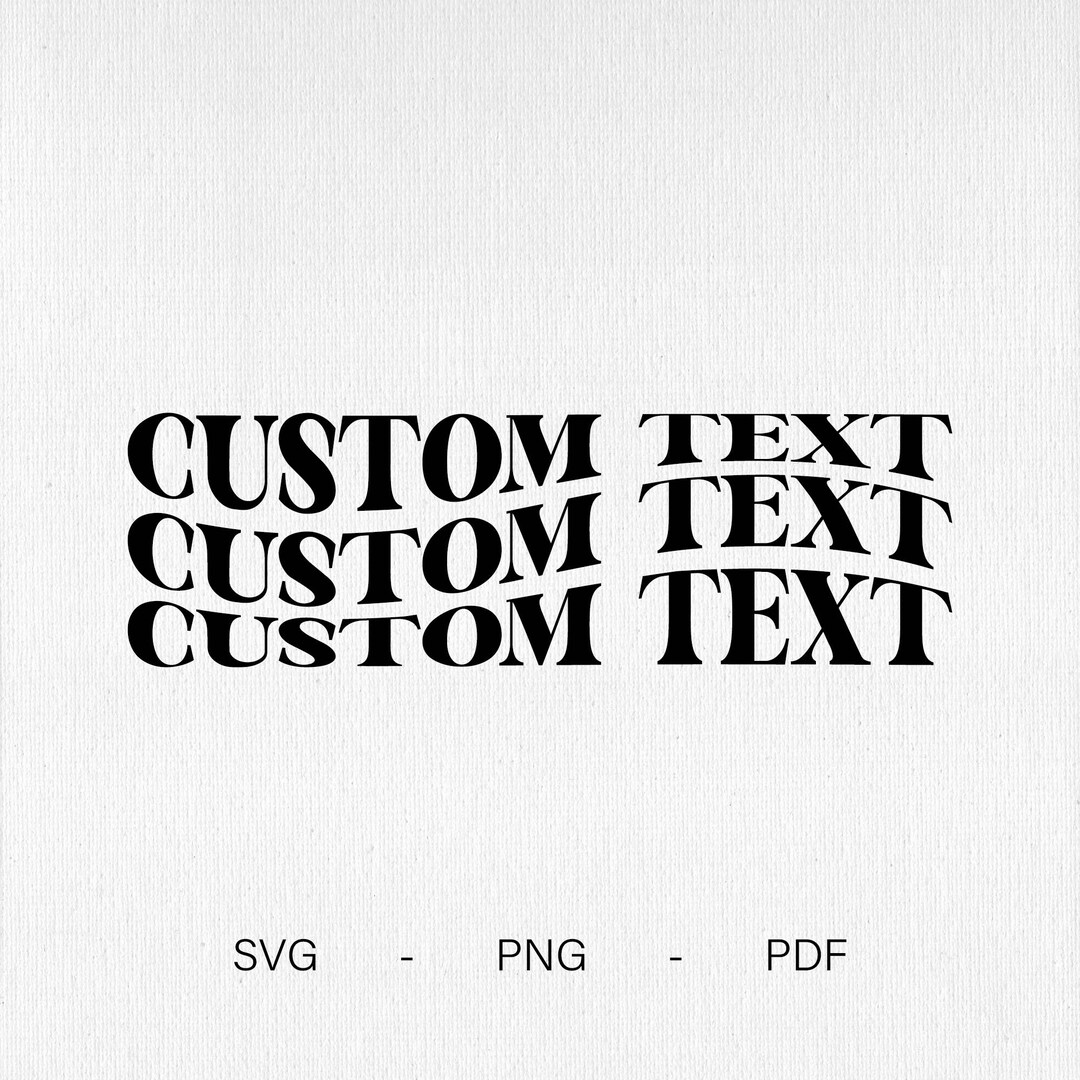 Custom Stacked Wavy Letters SVG, PNG, PDF - Etsy