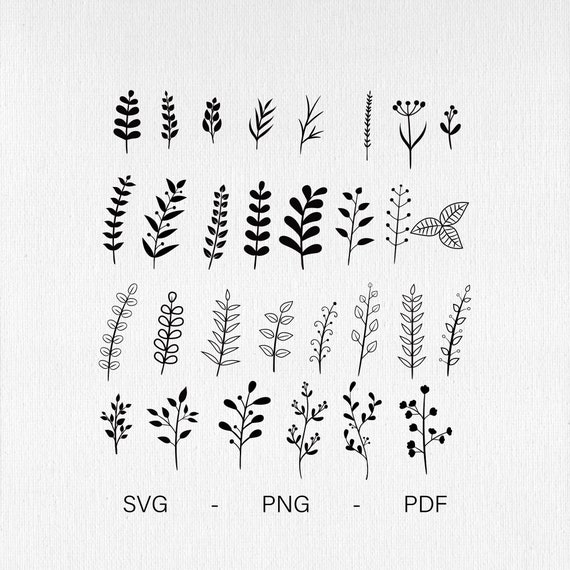 Leaves Svg Png Pdf - Etsy