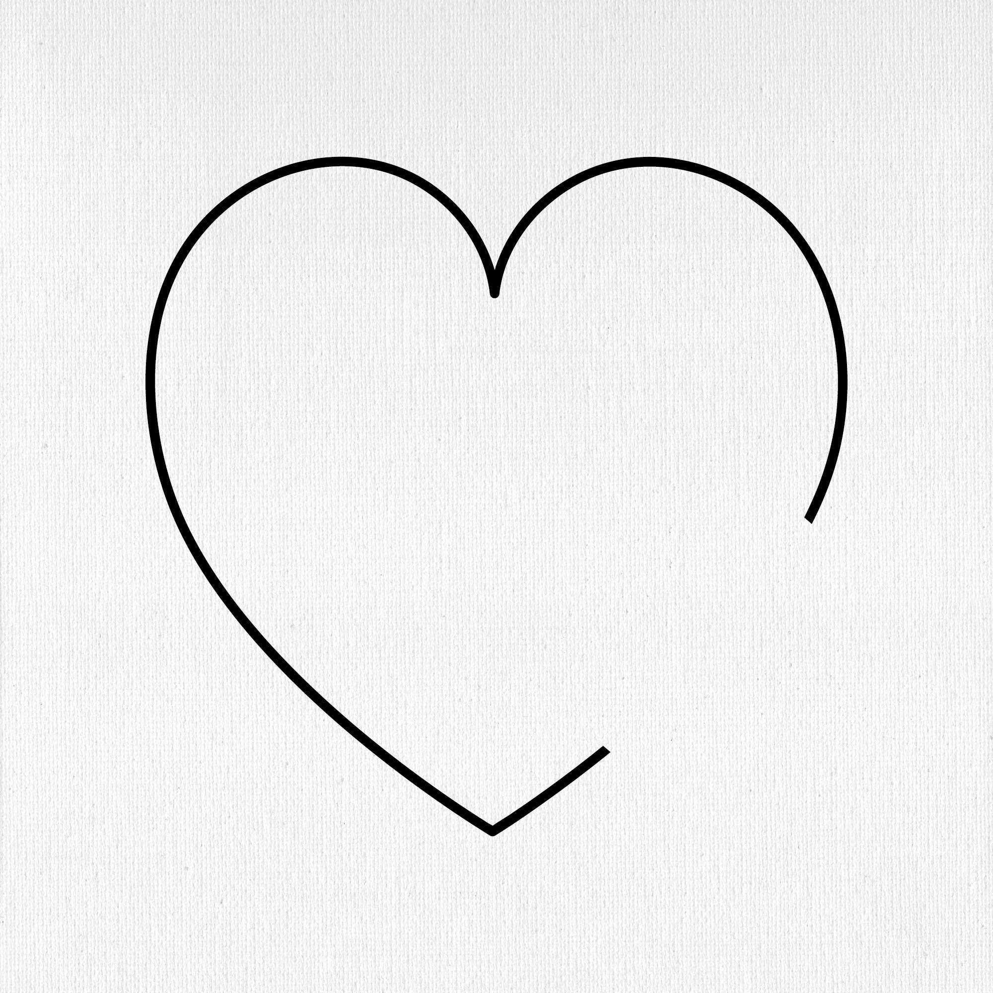 Open Heart Svg Heart Frame Svg Outline Png Pdf | Etsy