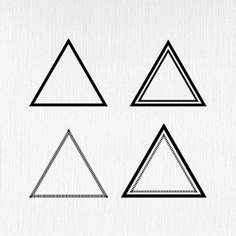 Triangle Frame Svg Monogram Svg Geometric Png Pdf - Etsy