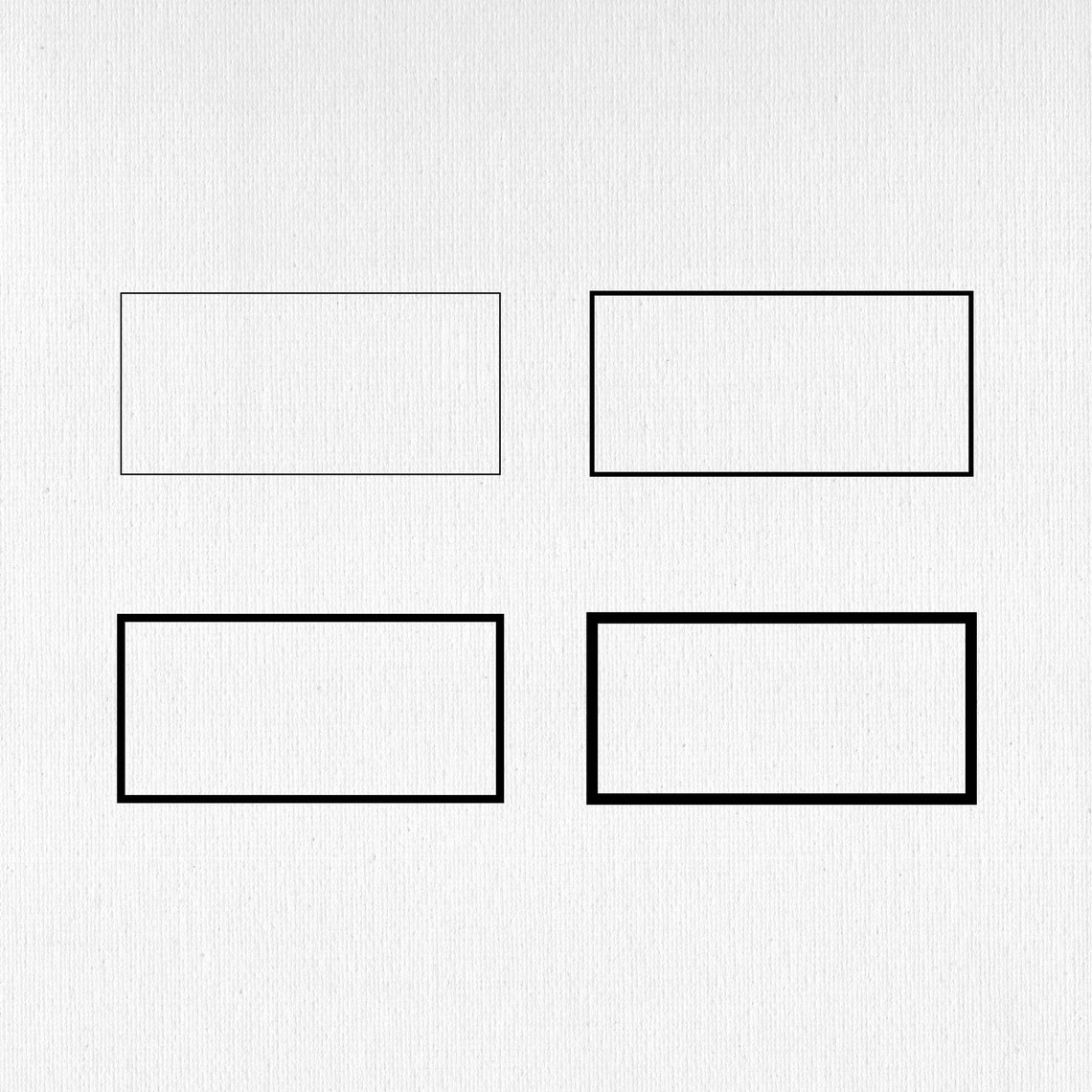 Rectangle Frame Svg Bundle in Different Thickness Monogram | Etsy