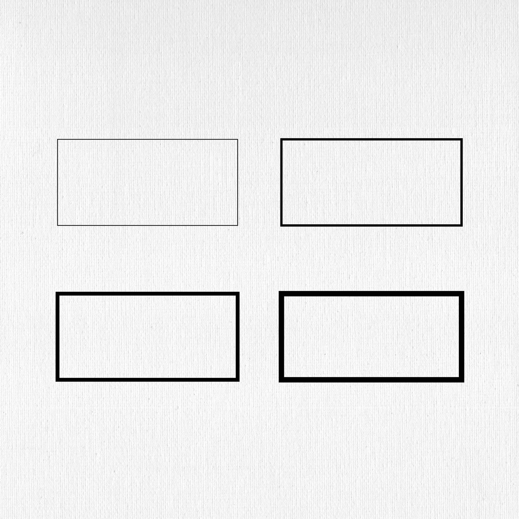 Rectangle Frame Svg Bundle In Different Thickness Monogram Svg Outline Border Png Pdf Etsy