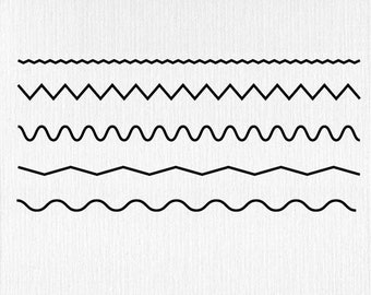 Wavy Line Svg Bundle,Zigzag line svg,squiggly wavy svg frame border ...