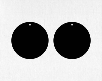 Circle Earring SVG Round Earring PNG Svg Cut File - Etsy