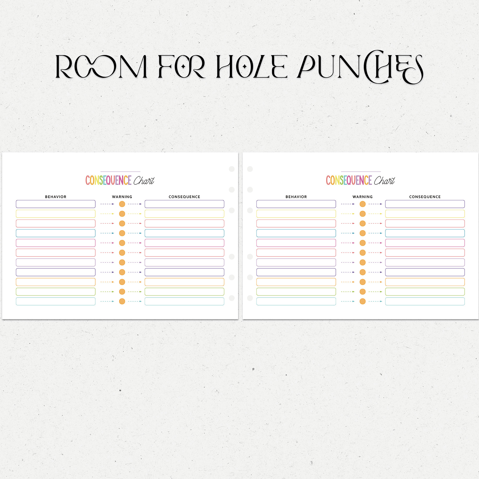 Behavior Consequence Chart, 1 Strike Warning Chart, Responsibility ...