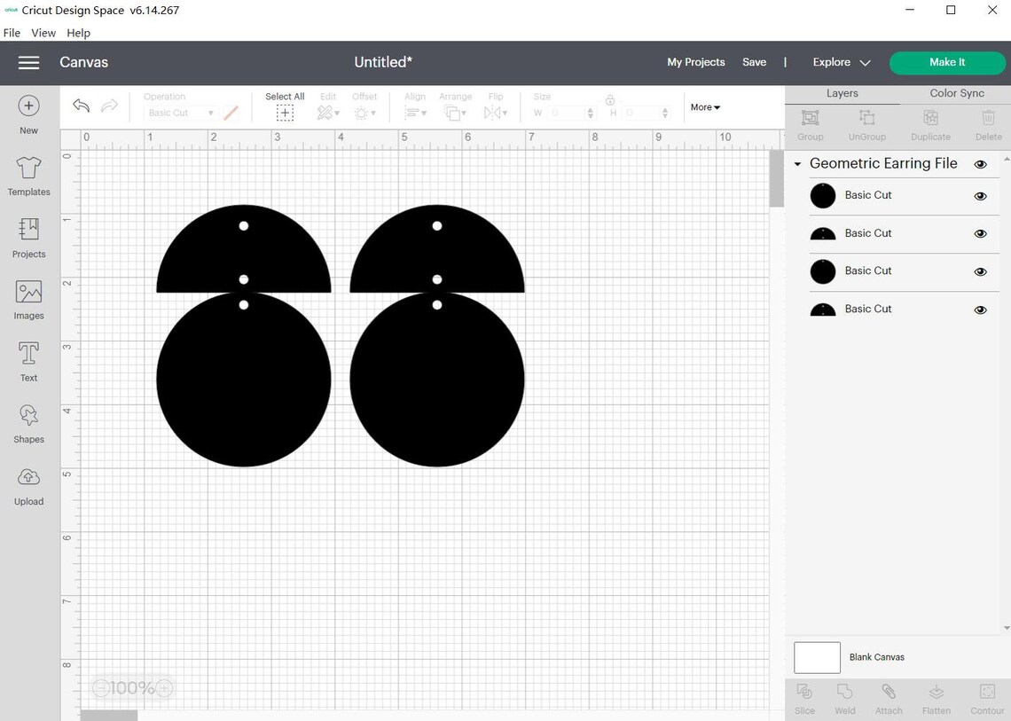 Circle Earring SVG Round Earring Svg Svg Cut Files - Etsy