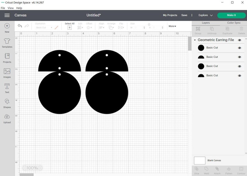 Circle Earring SVG Round Earring Svg Svg Cut Files - Etsy