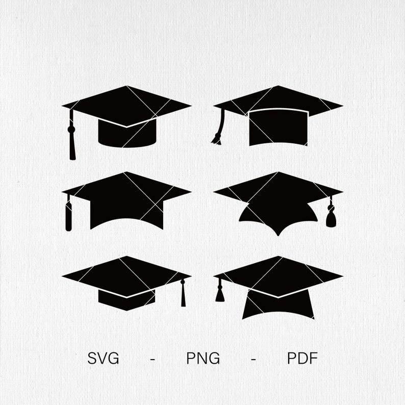 Graduation Cap Svg Bundle Png Pdf - Etsy