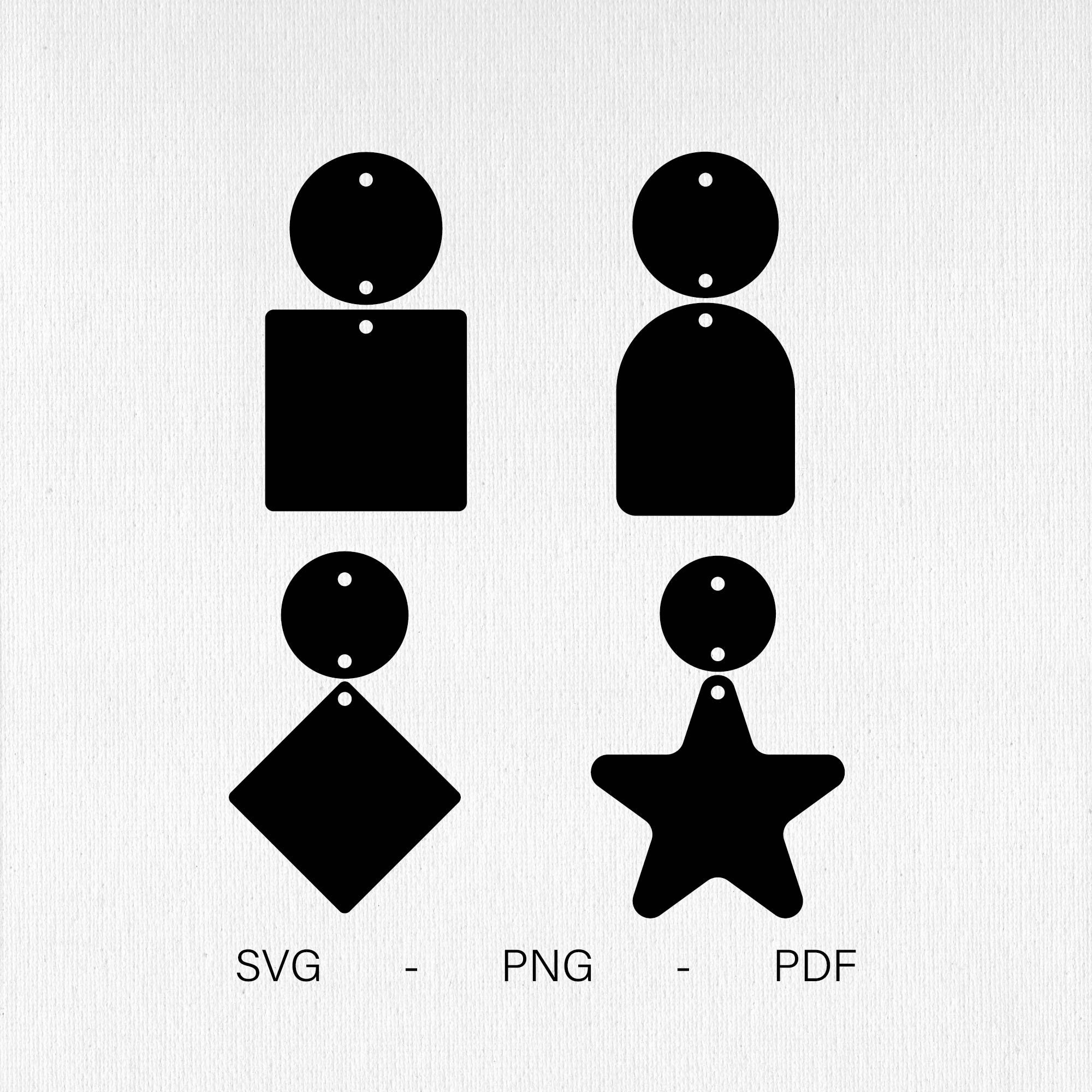 Geometric Earrings SVG Bundle Circle Earring Svg Png Pdf | Etsy