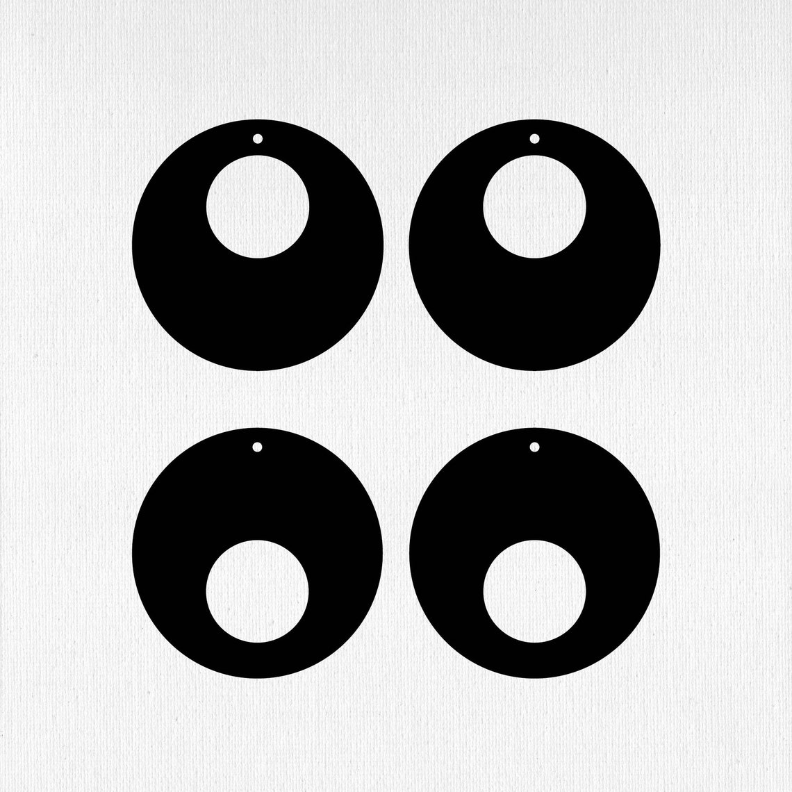 Hoop Earrings Svg Bundle, Circle Earrings File, Round Shape Earrings ...