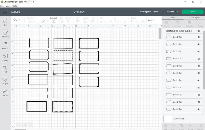 Rectangle Svg Bundle Frame Svg Border Svg Pngpdf | Etsy