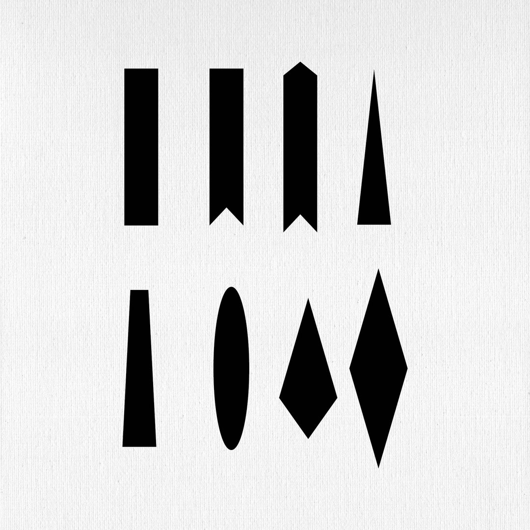 Slim Shapes Svg, Png, Pdf - Etsy