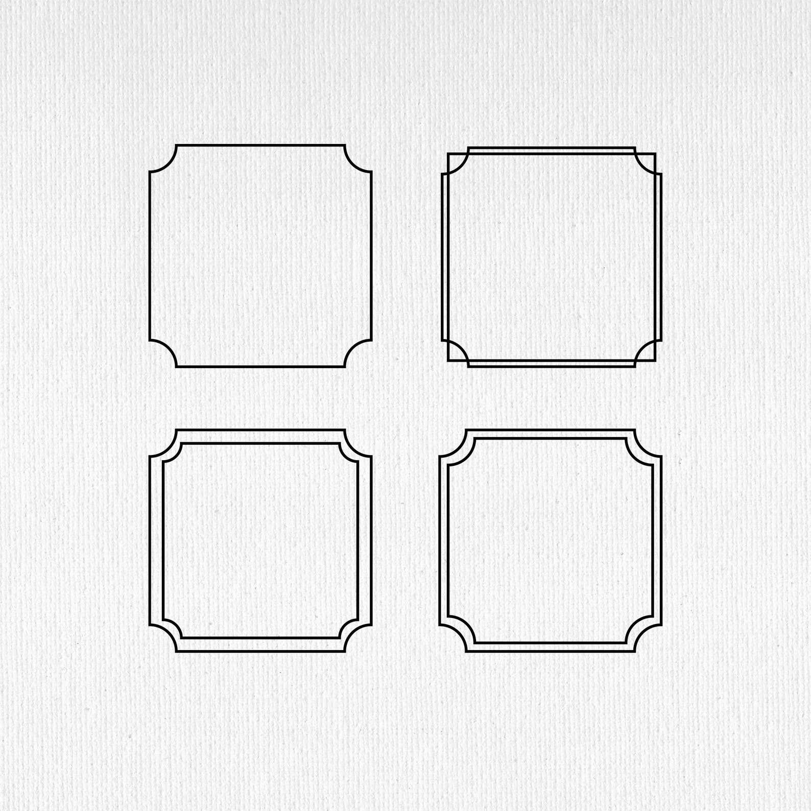 Svg de cadre carré svg de frontière svg de contour png | Etsy France