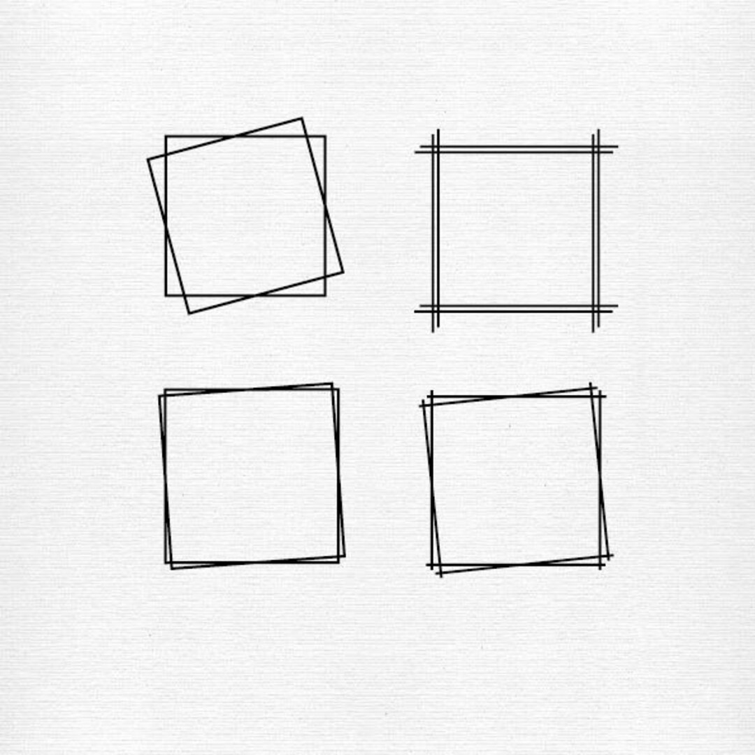 Square Frame Notched Corner SVG, Monogram Frame SVG, Png, Pdf - Etsy