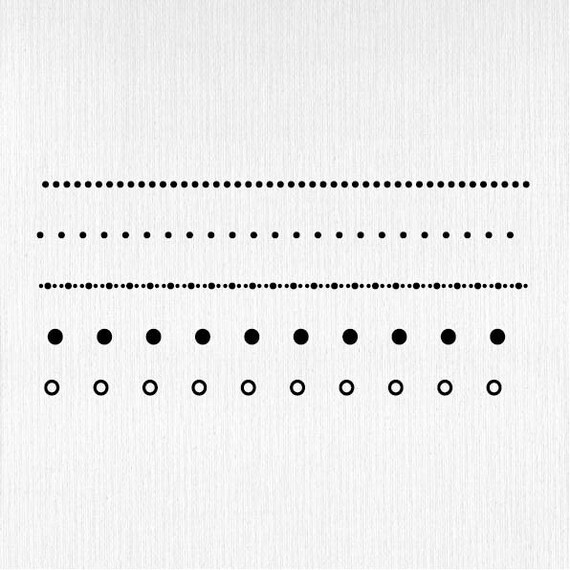 Línea de puntos Svg Líneas básicas svg Dot Underline Bundle | Etsy México