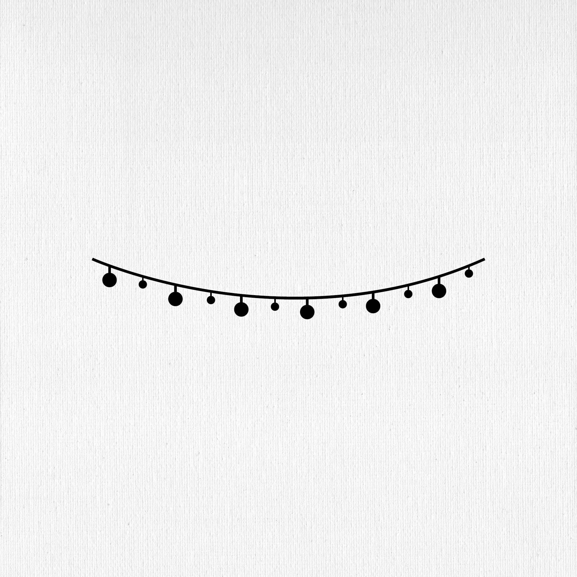 Christmas Lights Svg String Lights Garland Banner Lights - Etsy