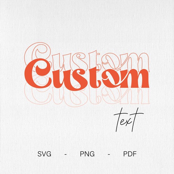Custom Stacked Retro Letters SVG PNG PDF | Etsy