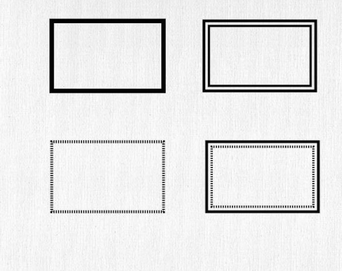 Rectangle SVG Double Frame PNG PDF - Etsy