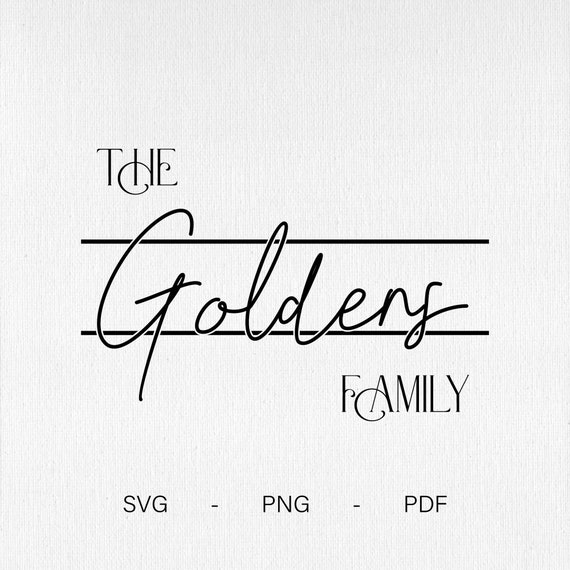 Custom Last Name Sign Svg Cut File Png Pdf | Etsy