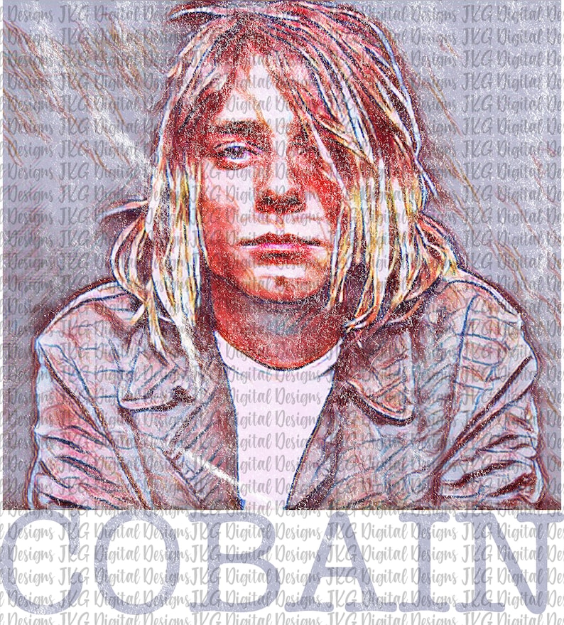 Kurt Cobain Nirvana PNG Sublimation Digital Design - Etsy UK