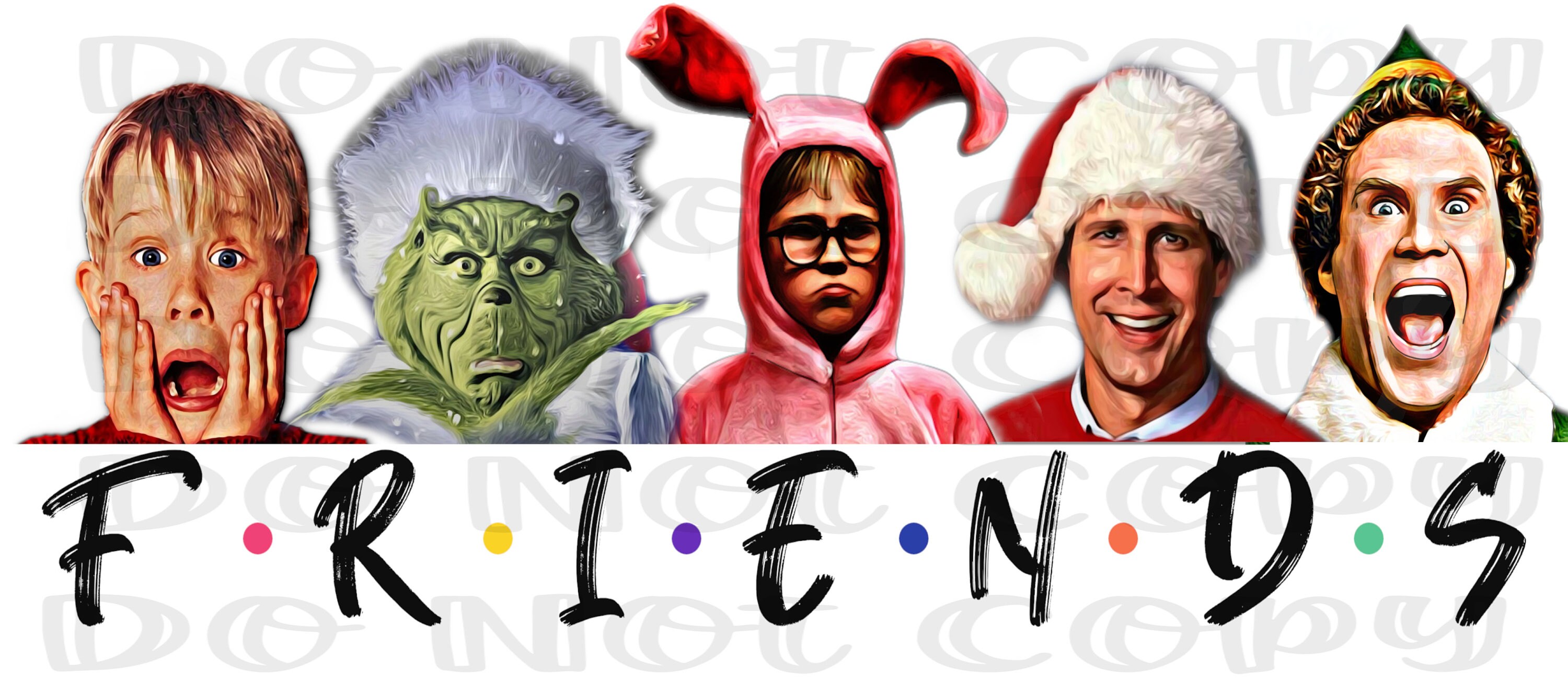 Christmas Movie Characters Friends Sublimation Digital Design - Etsy