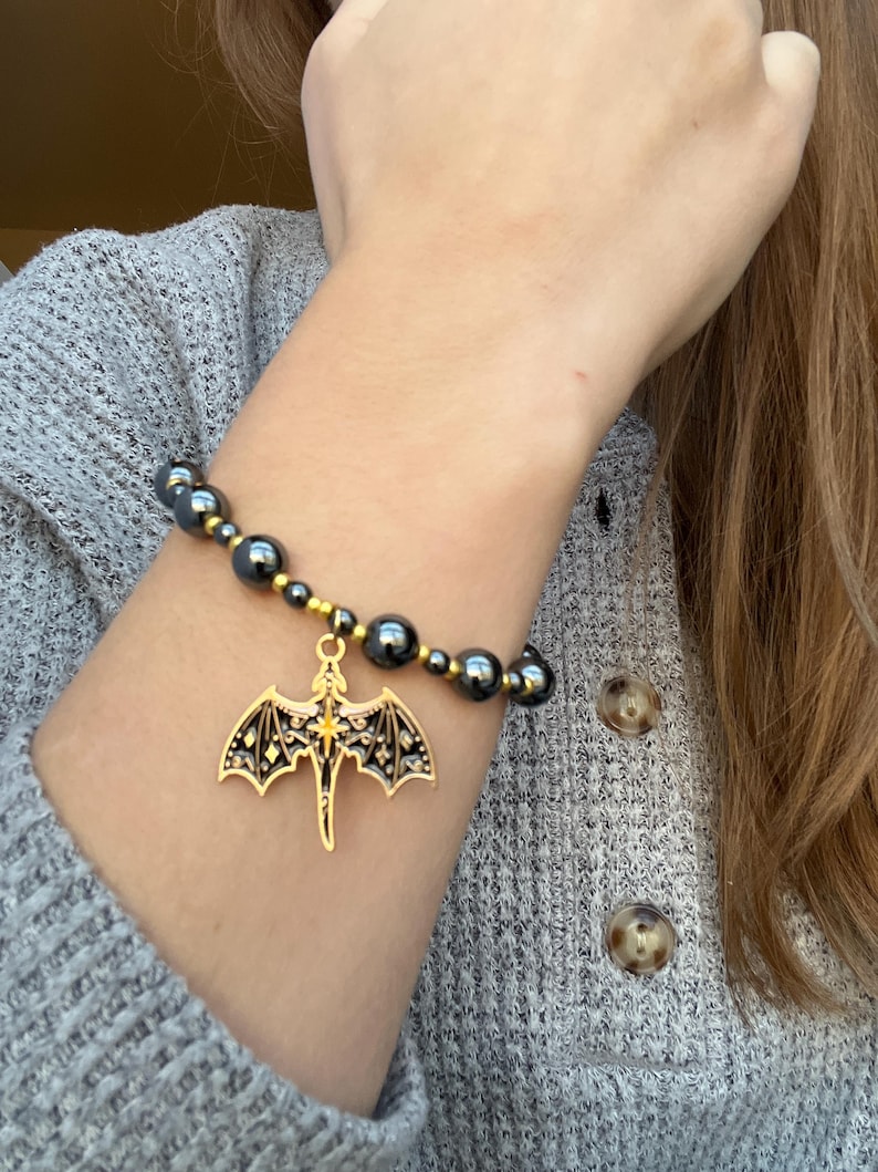 Dragon Romantasy Inspired Stretch Bracelet | Fourth Wing Inspired ...