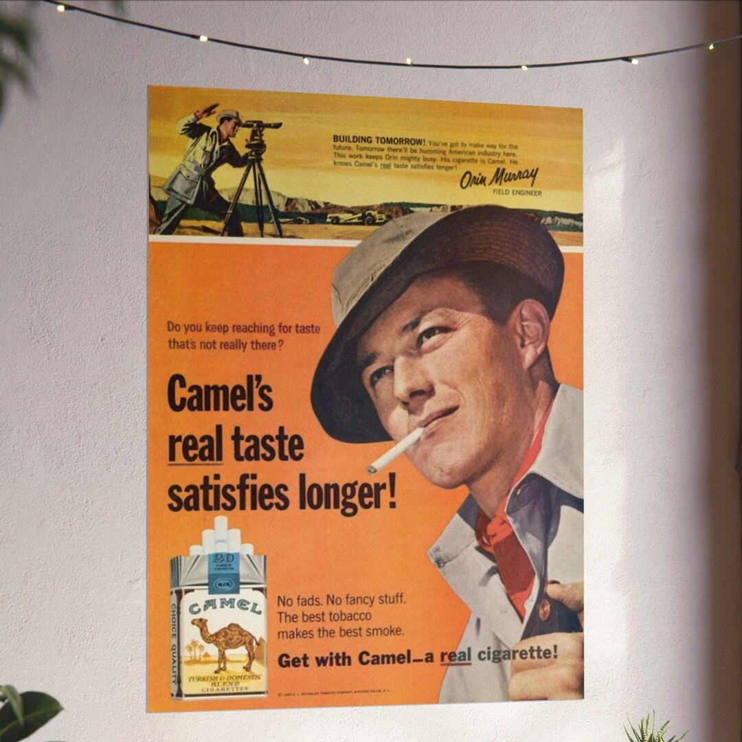Vintage Cigarette Poster, Matte Vertical Posters, Retro Home Decor ...