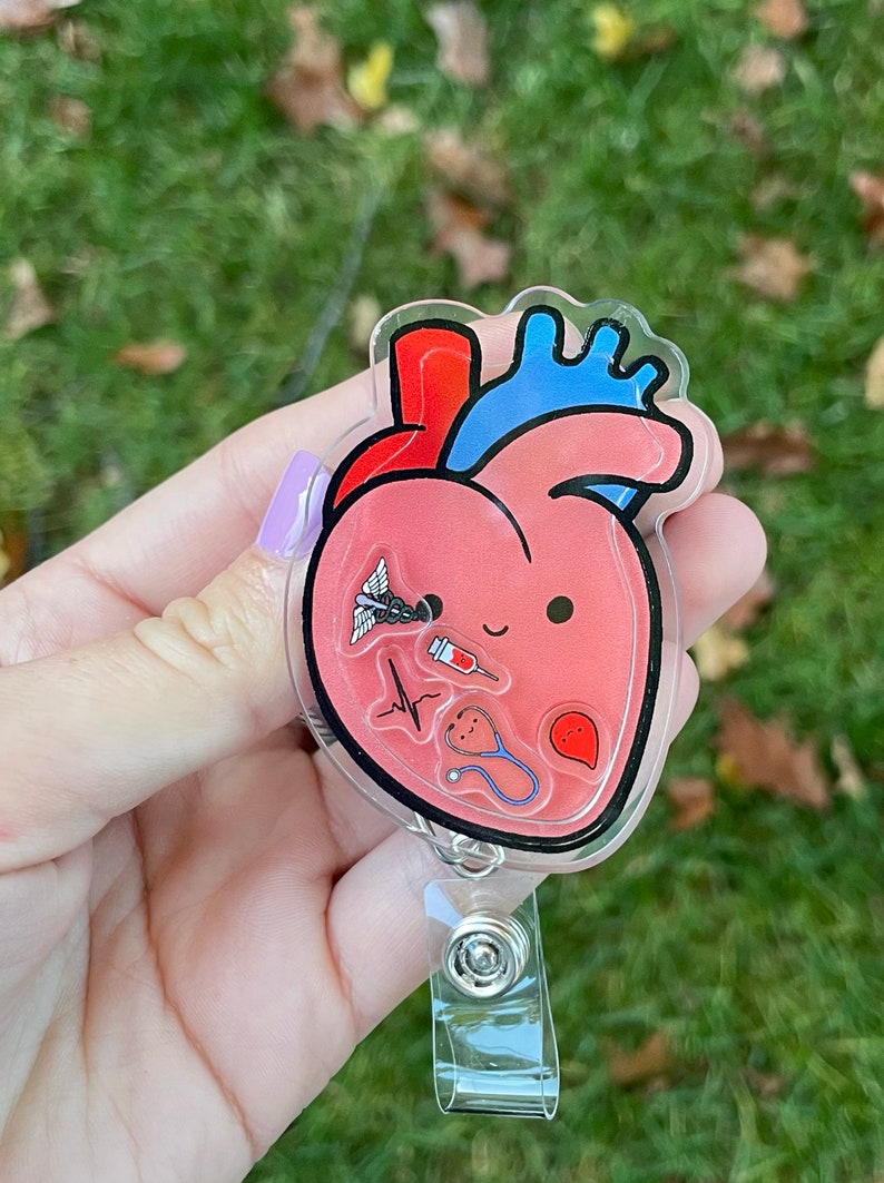 Heart Shaker Badge Reel - Etsy