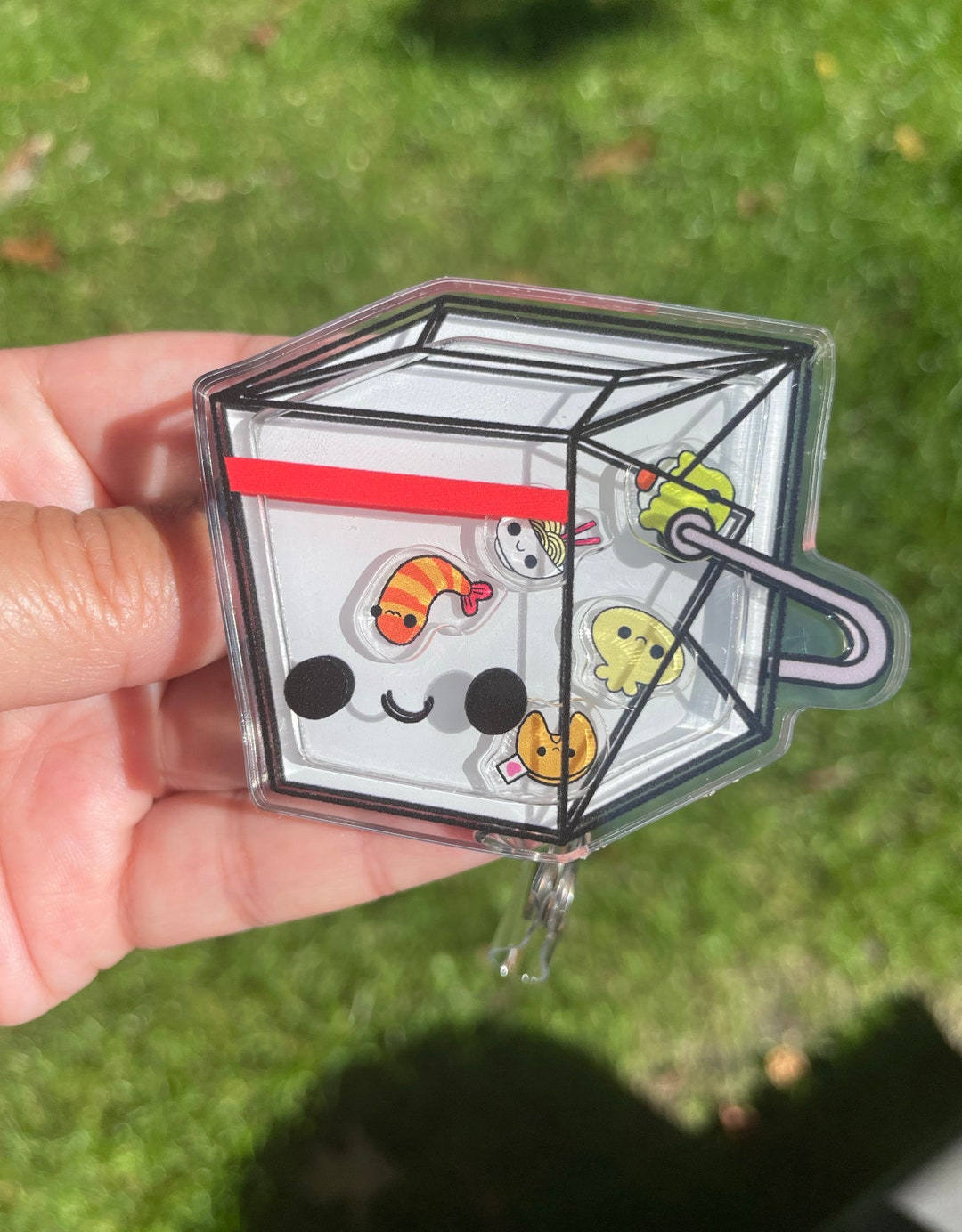 Takeout Food Cute Shaker Badge Reel! - Etsy