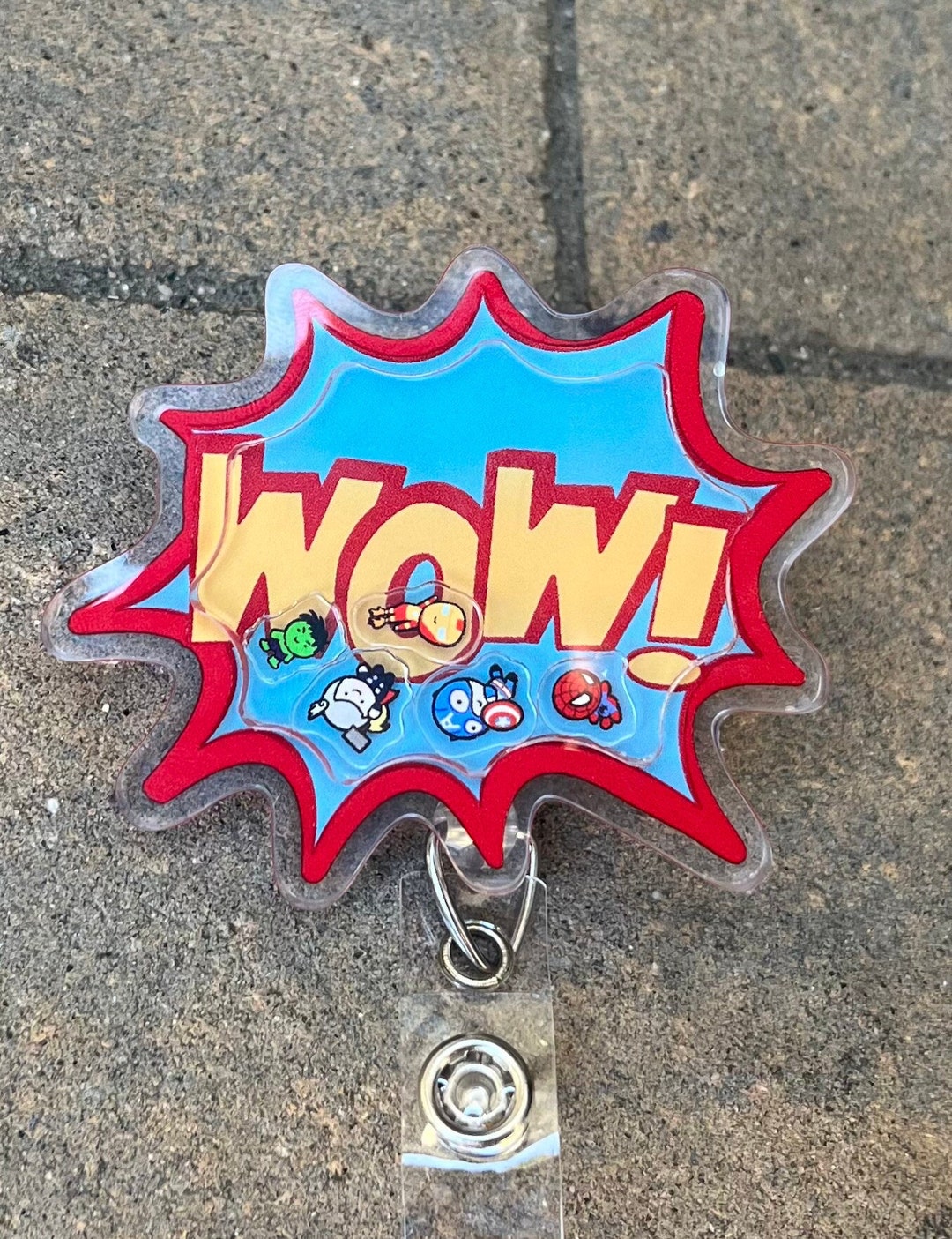 Superhero Cute Shaker Badge Reel! - Etsy