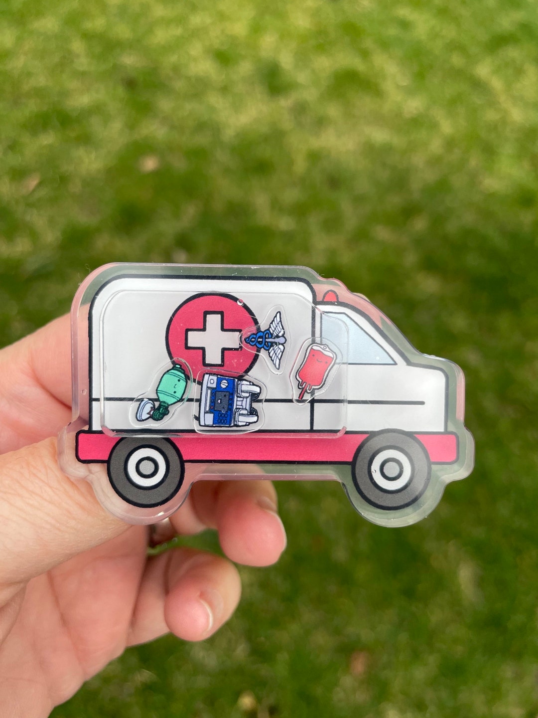 Pediatric Nurse Ambulance Shaker Badge Reel!! - Etsy