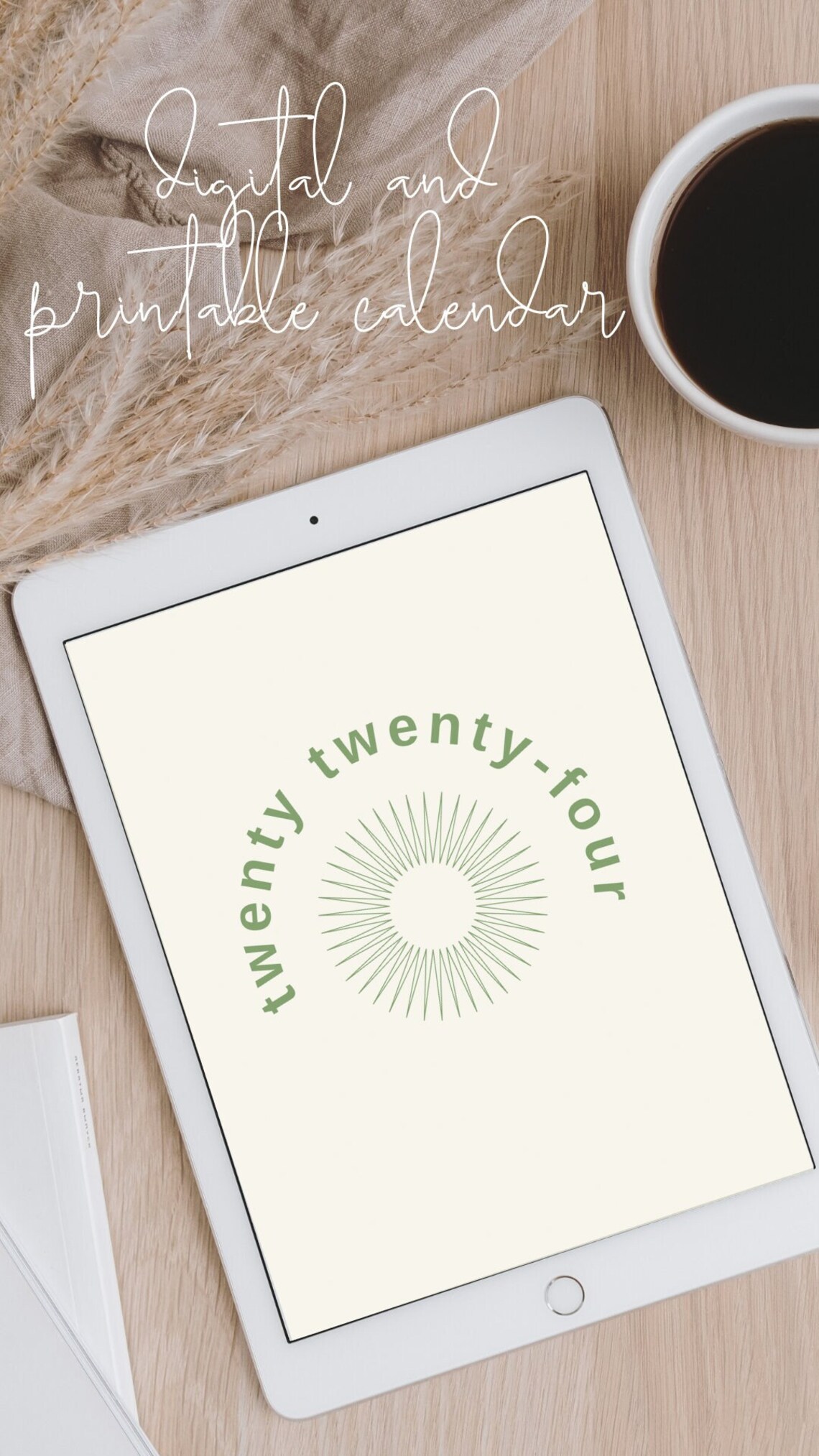 2024 Printable and Downloadable Calendar Aesthetic, Neutral, Blank - Etsy