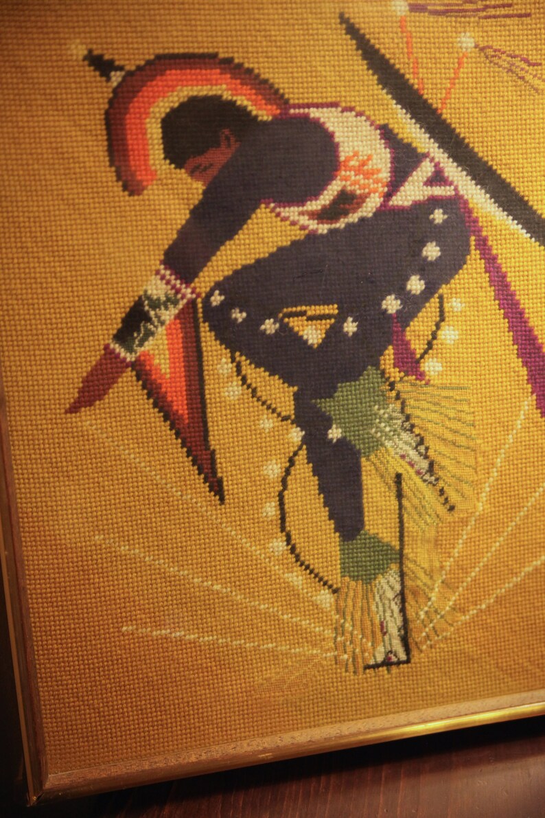 Needlepoint, Native American Dancer, Paul J. Goodbear/chief Flying ...