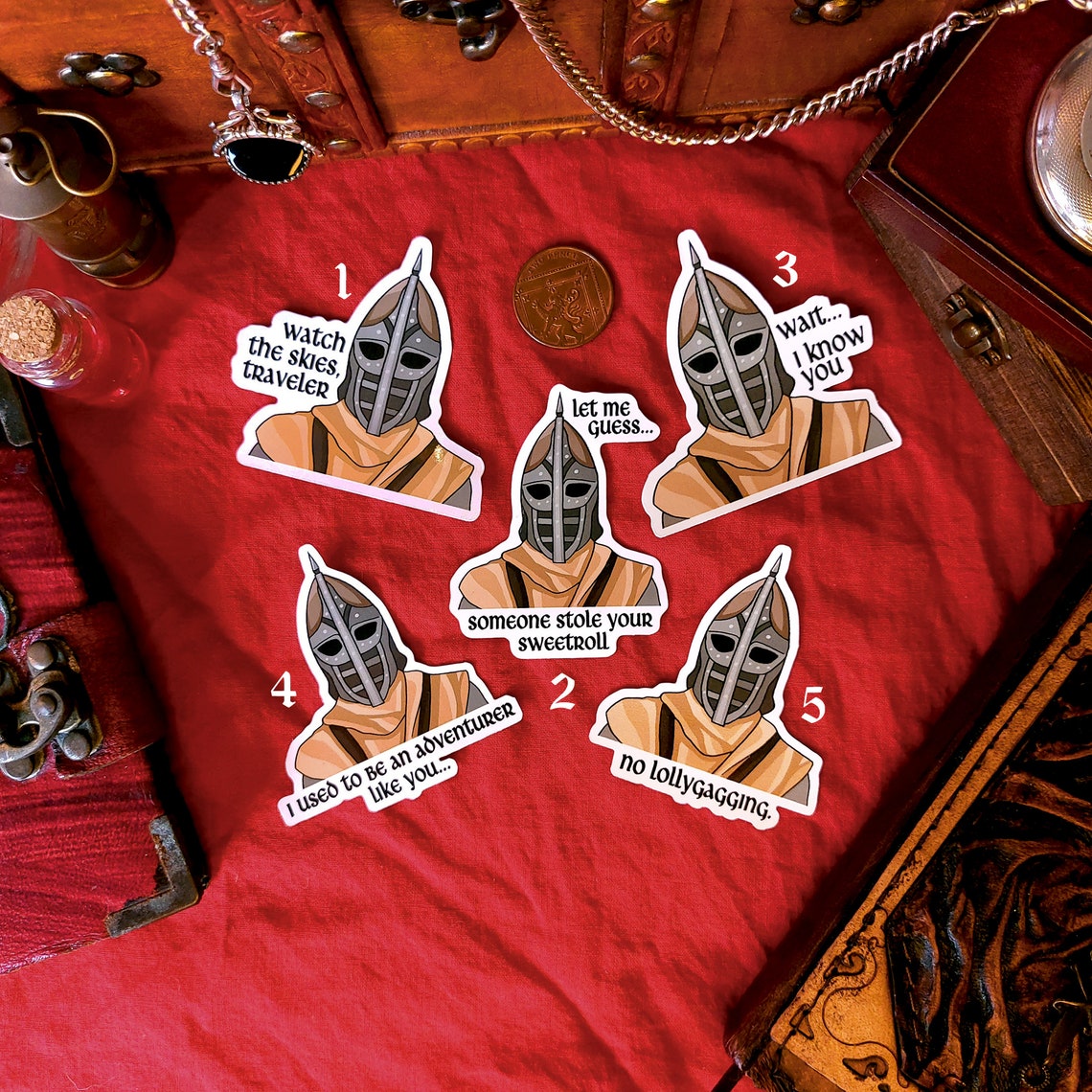 Skyrim Guard Stickers Cute Gaming Stickers Gamer Geeky - Etsy